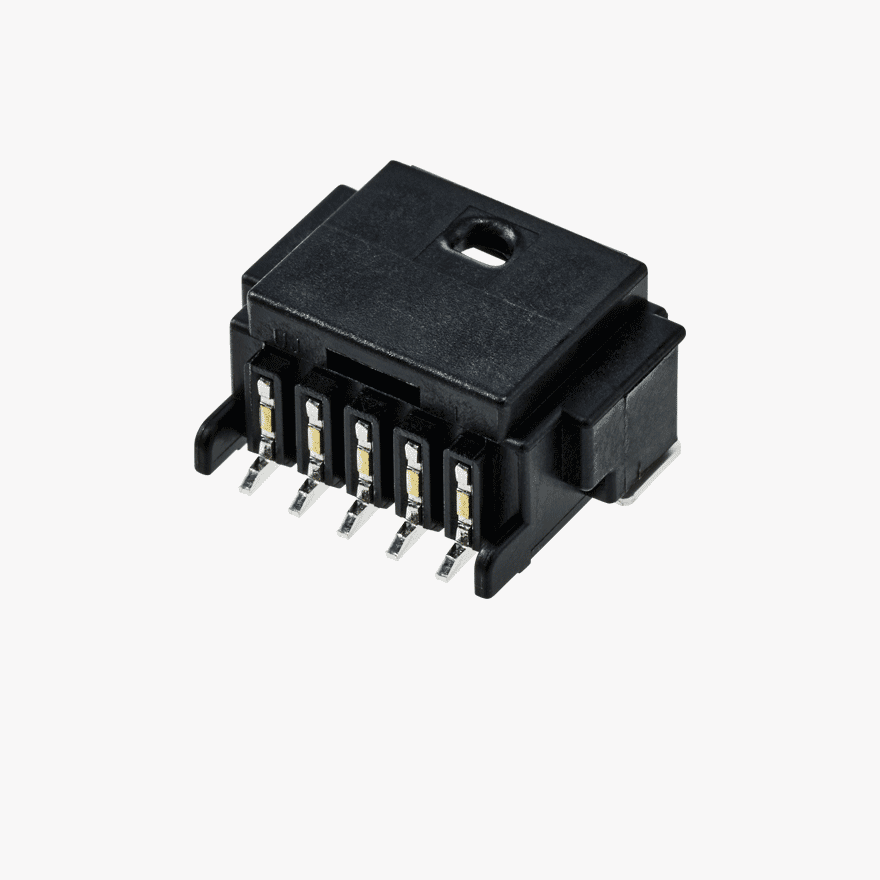 020 Small Blistering Less 5Pin Male Connector Horizontal Black SMT type ...