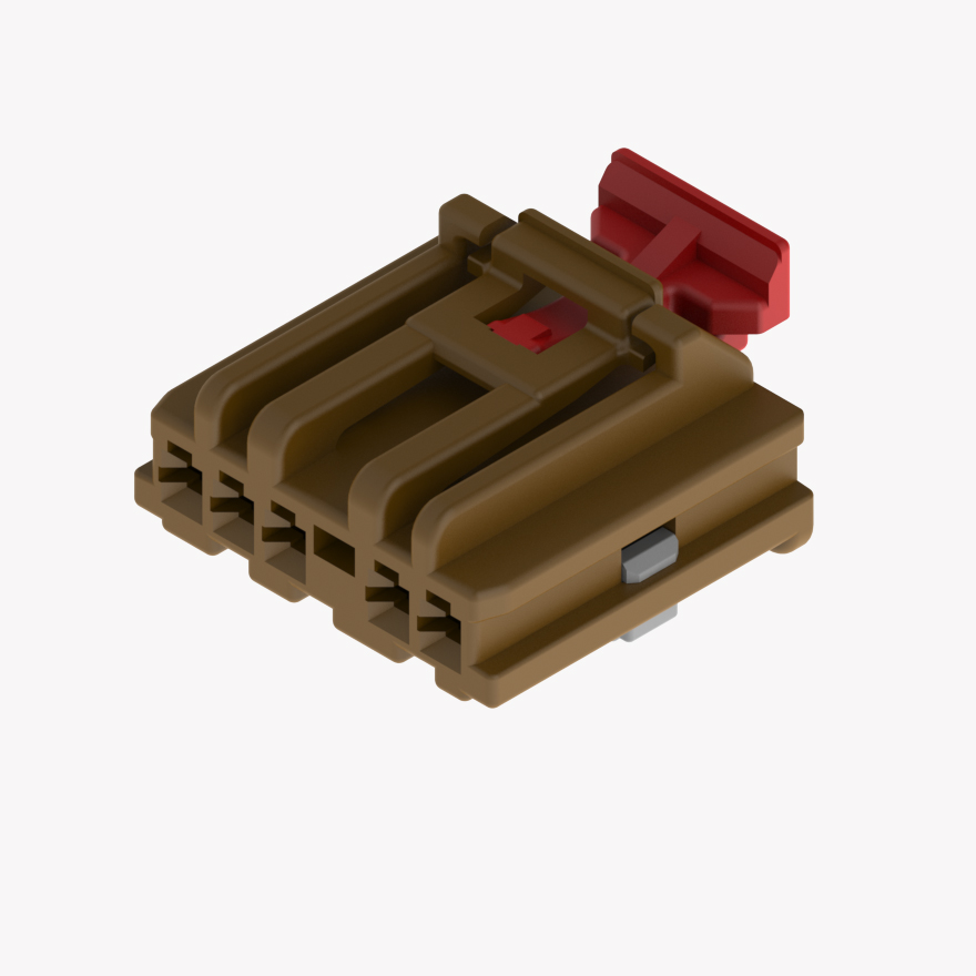020 Double Lock & CPA 5Pin Female Connector Brown - UJU ELECTRONICS