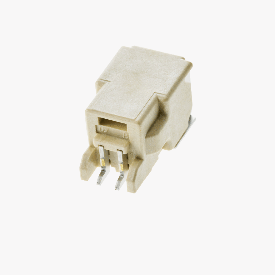 020 2Pin Male Connector Horizontal Natural SMT type - UJU ELECTRONICS