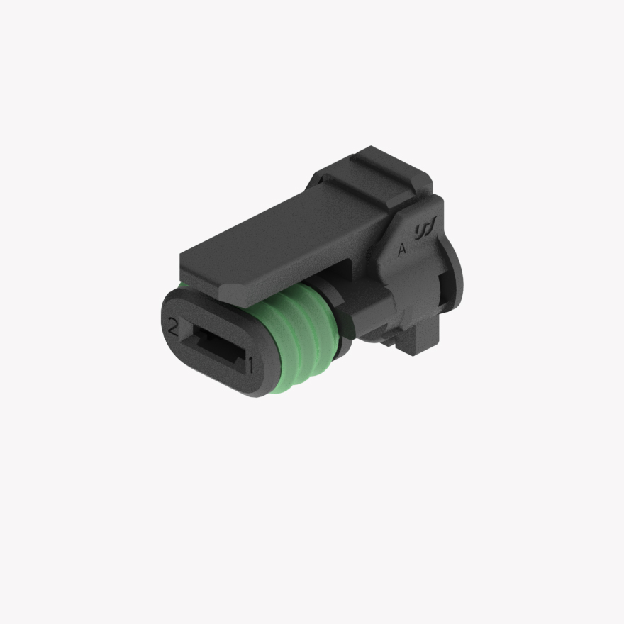 020 Sealed 2Pin Female Connector Black Wire to Wire type - UJU ELECTRONICS