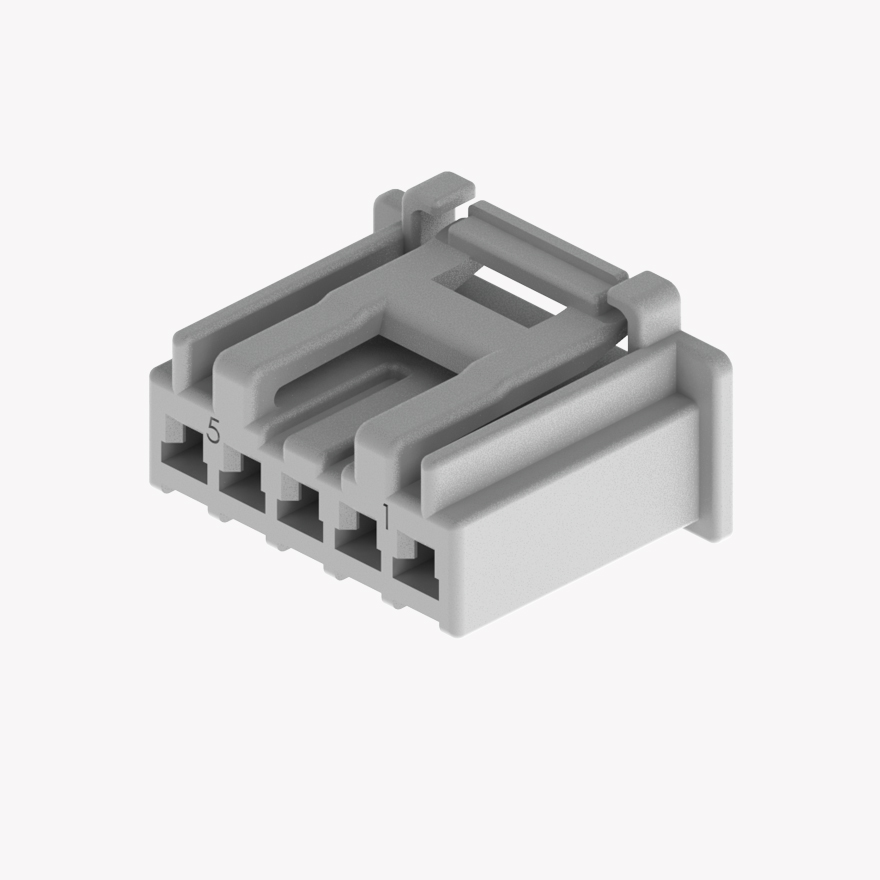 020 Small Blistering Less 5Pin Female Connector Natural - UJU ELECTRONICS