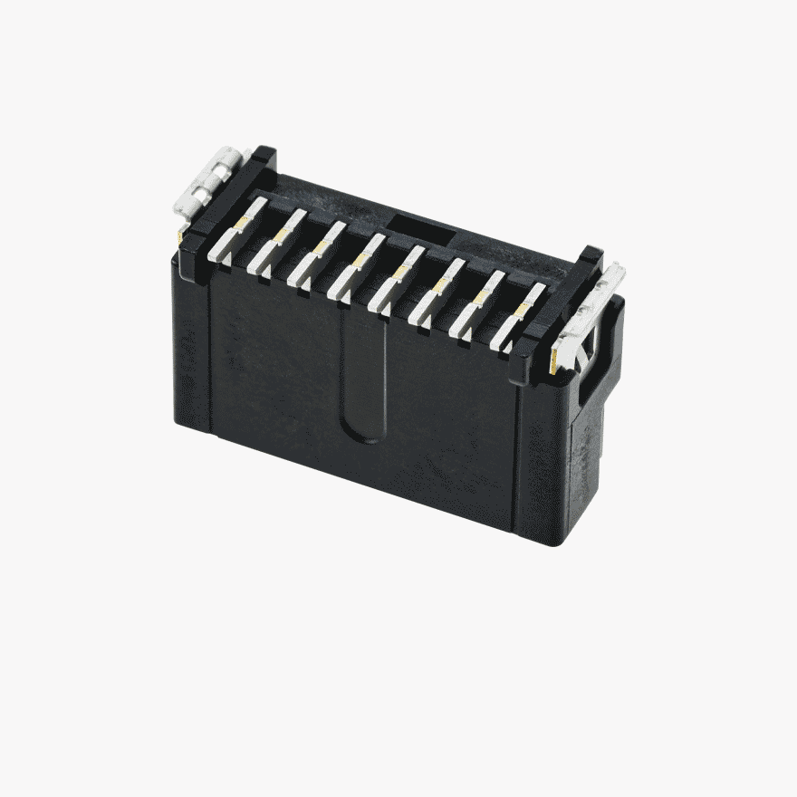 020 Double Lock 8Pin Male Connector Vertical Black SMT type AU Terminal ...