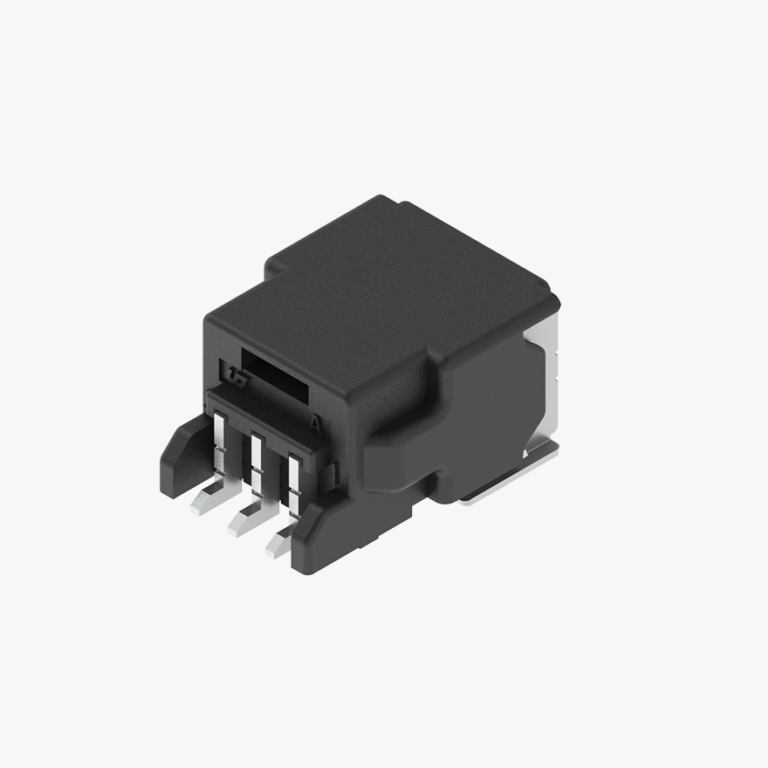 020 3Pin Male Connector Horizontal Black SMT type - UJU ELECTRONICS