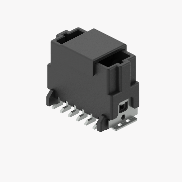 020 6Pin Male Connector Vertical Black SMT type - UJU ELECTRONICS
