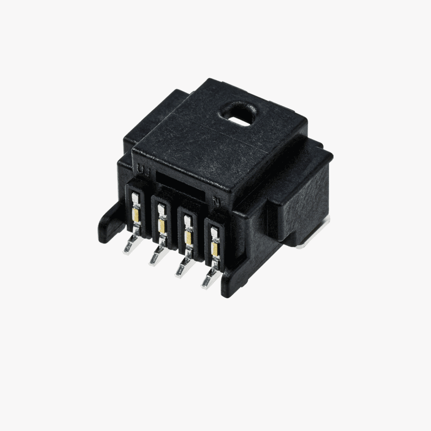020 Small Blistering Less 4Pin Female Connector Black - UJU ELECTRONICS