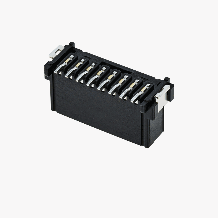 020 Small Blistering Less 8Pin Male Connector Vertical Black SMT type ...