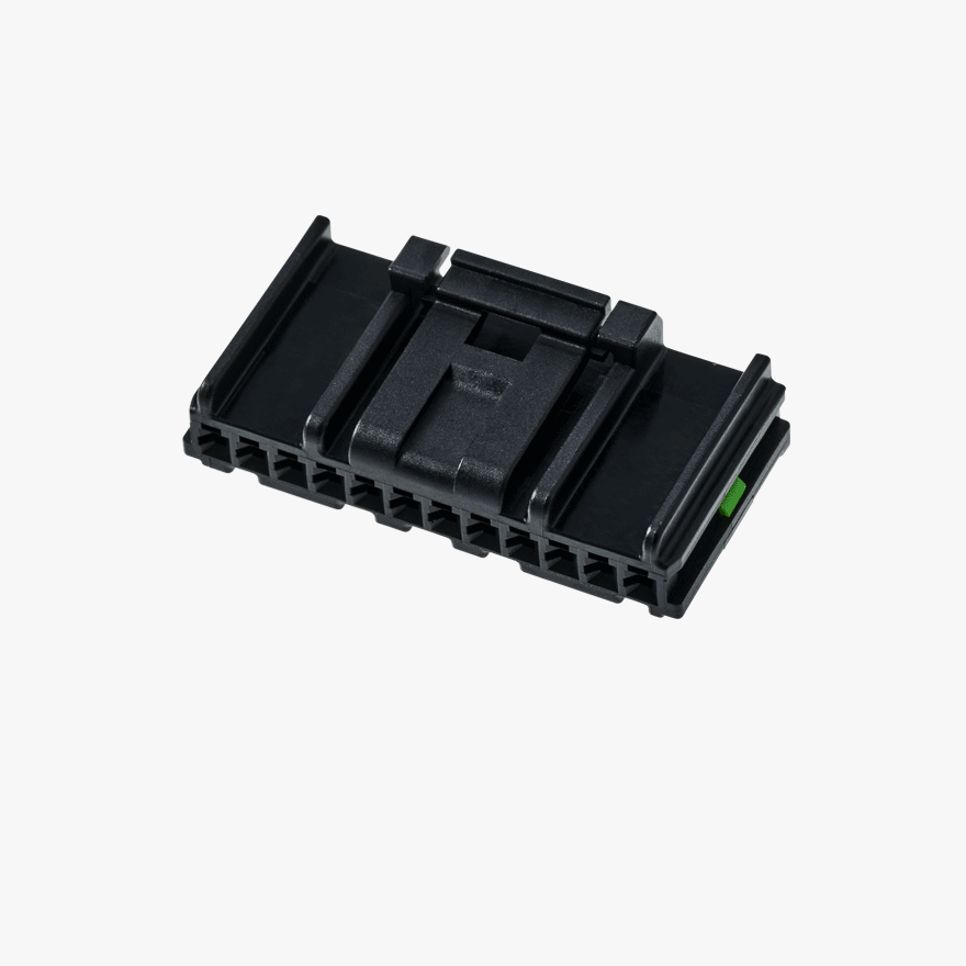 020 Double Lock 12Pin Female Connector Black - UJU ELECTRONICS