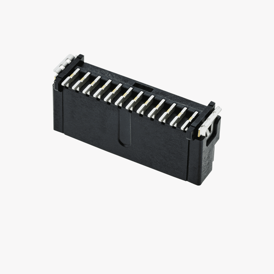 020 Double Lock 12Pin Male Connector Vertical Black SMT type - UJU ...