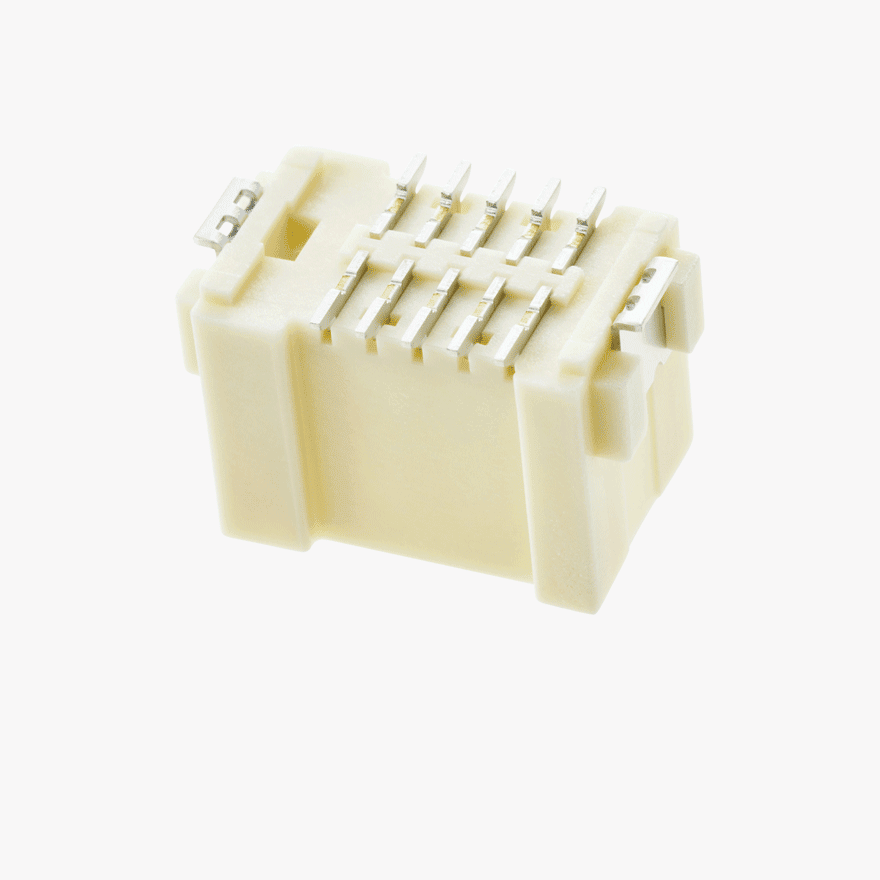 020 Double Lock Two Row 10Pin Male Connector Vertical Natural SMT type ...
