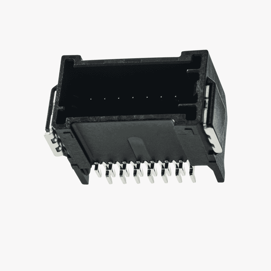 020 Double Lock Two Row 14Pin Male Connector Horizontal Black SMT type ...