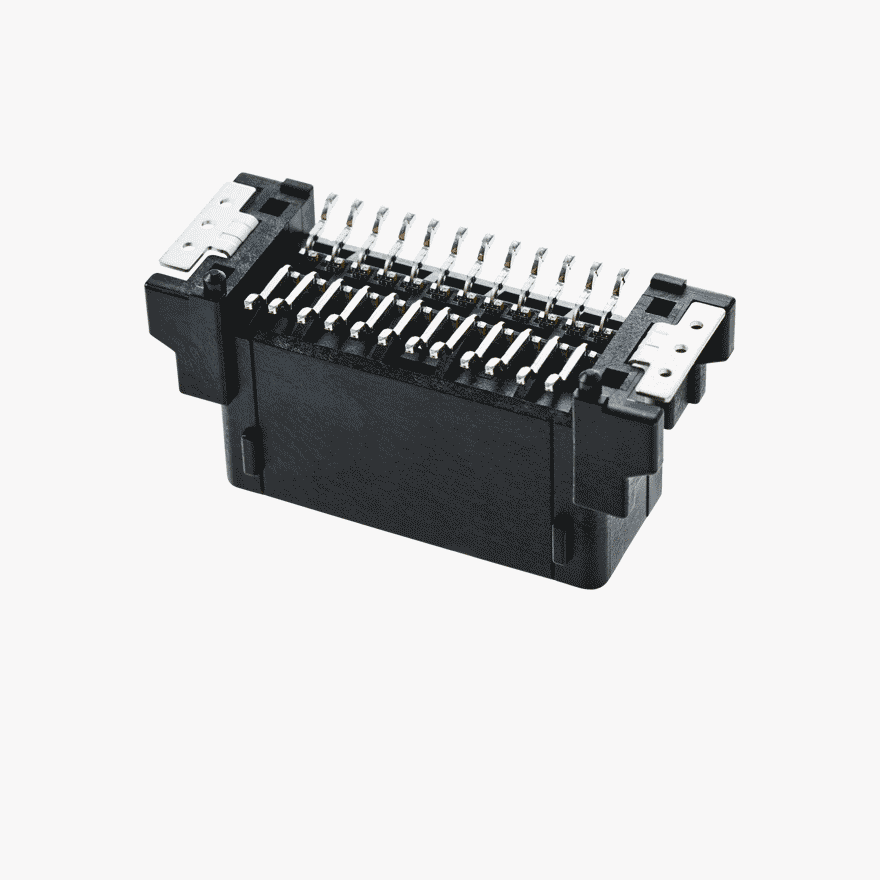 025 Two Row 24Pin Male Connector Vertical Black SMT type - UJU ELECTRONICS