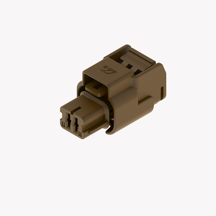 060 2Pin Female Connector Brown Sealed type - UJU ELECTRONICS