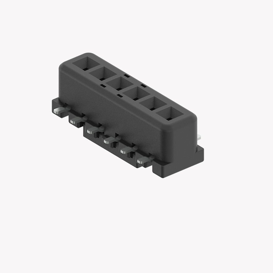 025 6Pin Female Connector Vertical Black Board to Pin - UJU ELECTRONICS