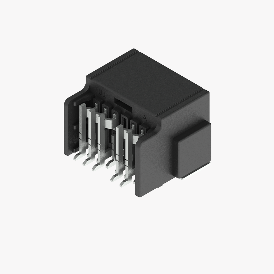 020 Double Lock & CPA Two Row 11Pin Male Connector Horizontal Black SMT ...