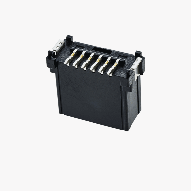 025 Double Lock 6Pin Male Connector Vertical Black SMT type - UJU ...