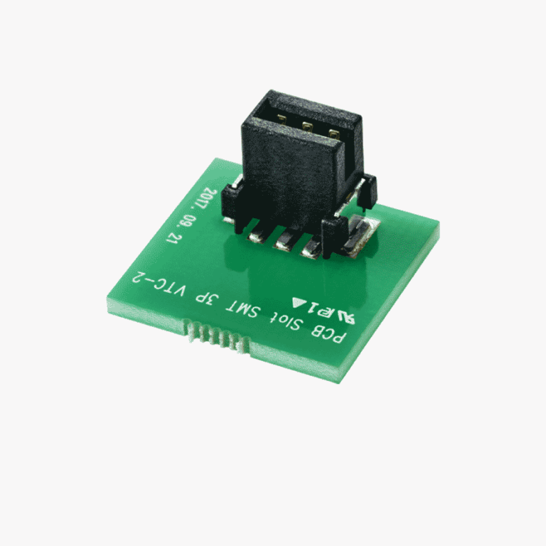 PCB Slot 3Pin Female Connector Vertical Black SMT type - UJU ELECTRONICS