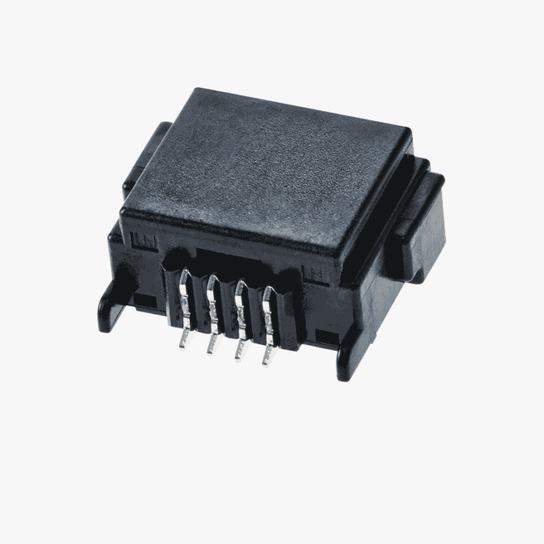 FFC 4Pin Male Connector Horizontal Black SMT type - UJU ELECTRONICS