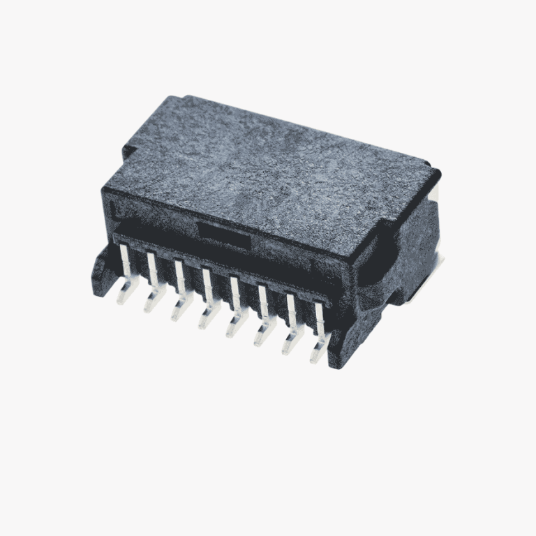 020 8Pin Male Connector Horizontal Black SMT type - UJU ELECTRONICS